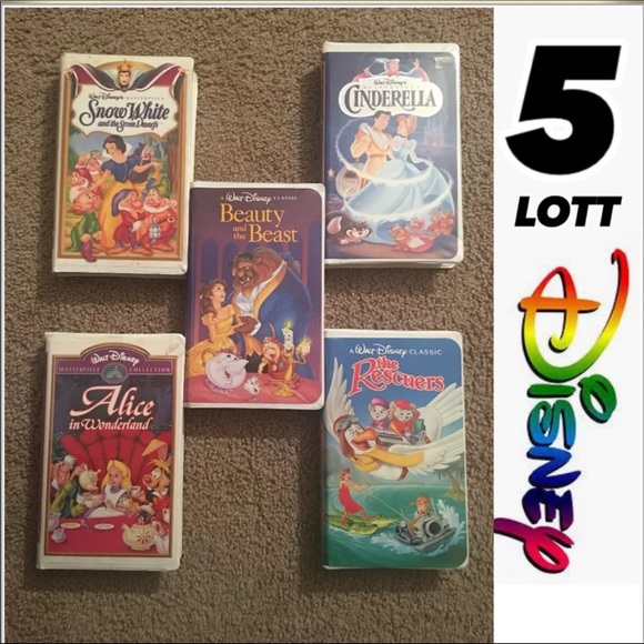 walt disney | Other | 5 Lott Walt Disney Vhs Videos | Poshmark